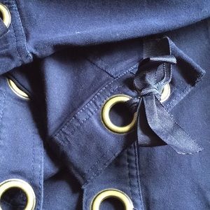 Jackets & Coats | Ami Navy Blue Color Cotton Utility Jacket | Poshmark